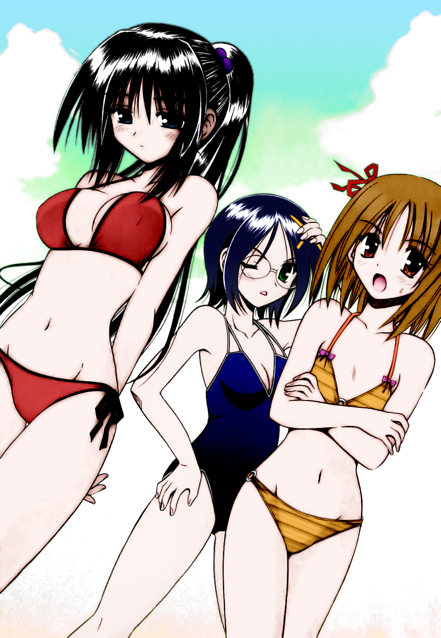 matra milan omamori himari himari kuzaki rinko bikini megane swimsuits | #150762 | yande.re